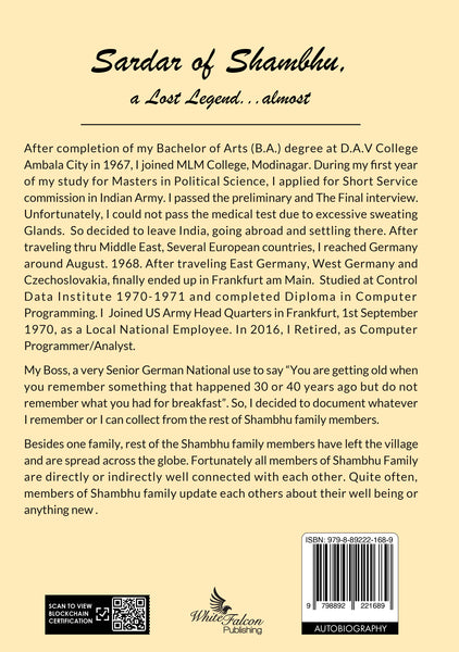 Sardar of Shambhu, a Lost Legend...almost – WFP Store