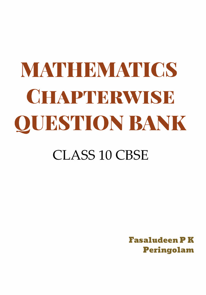 Class 10 CBSE Mathematics Question Bank – WFP Store